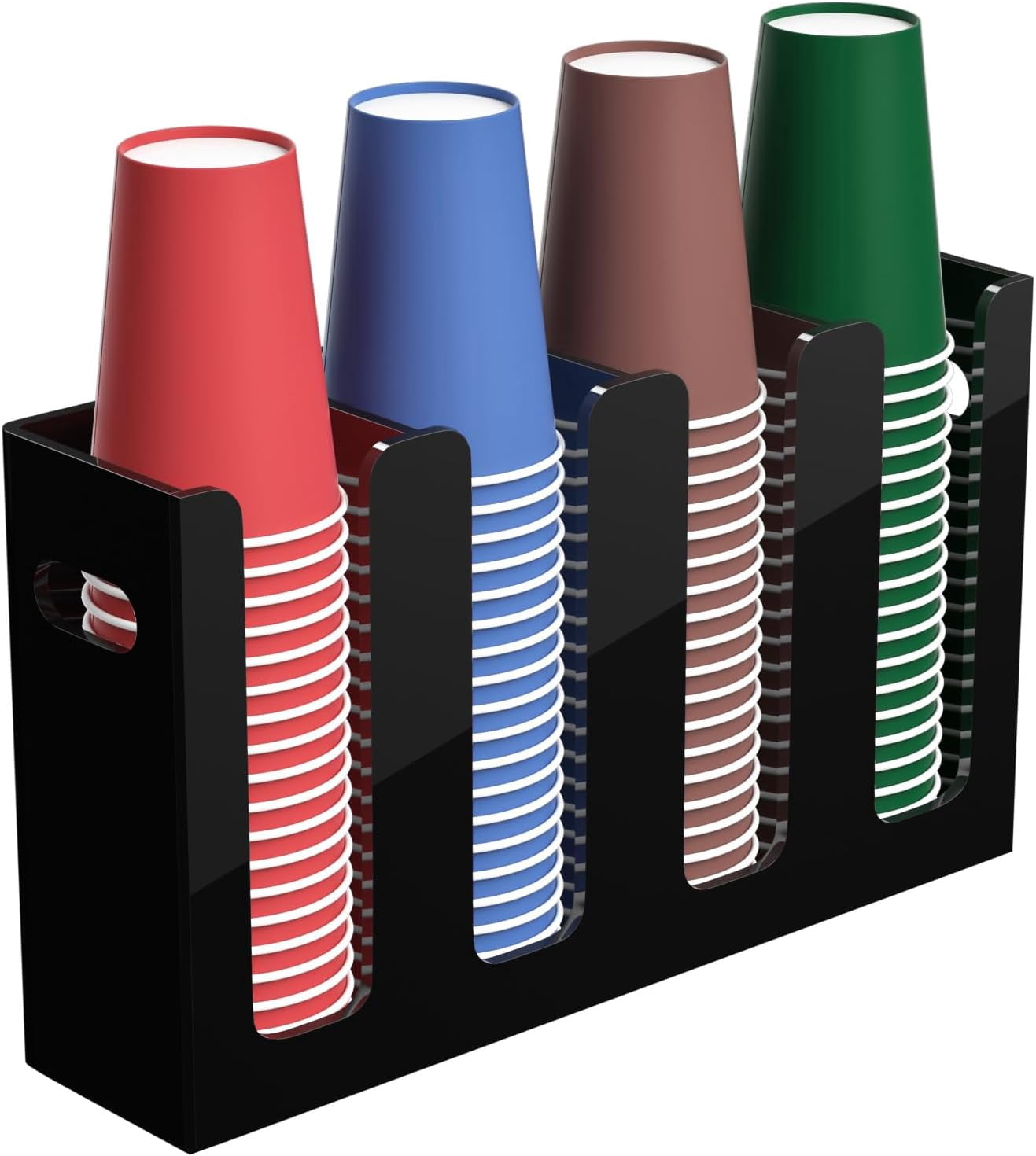 Disposable Coffee Cup Dispenser with Handles, Countertop or Wall Mount ...
