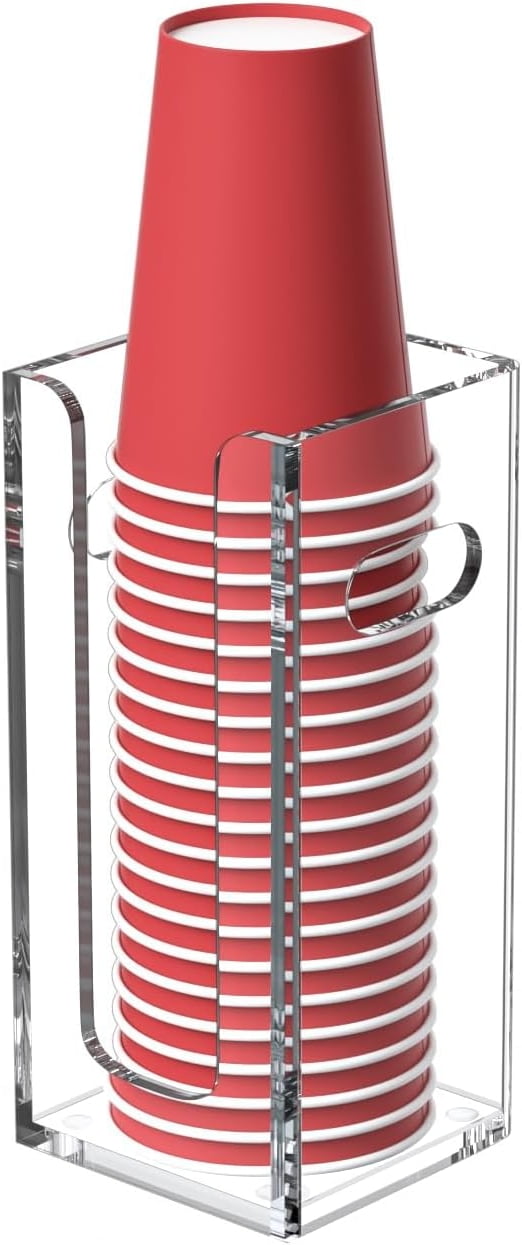 Disposable Coffee Cup Dispenser with Handles, Countertop or Wall Mount ...