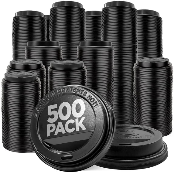 Shop Square, Disposable Coffee Cup Lids, 500 Pack, Black - Walmart.com