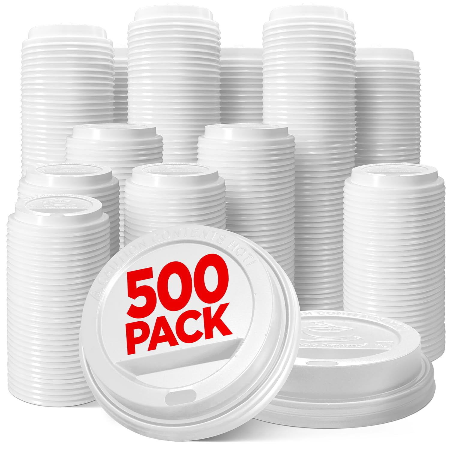 Disposable Coffee Cup Lids, 500 Pack Plastic Coffee Lids for Hot ...