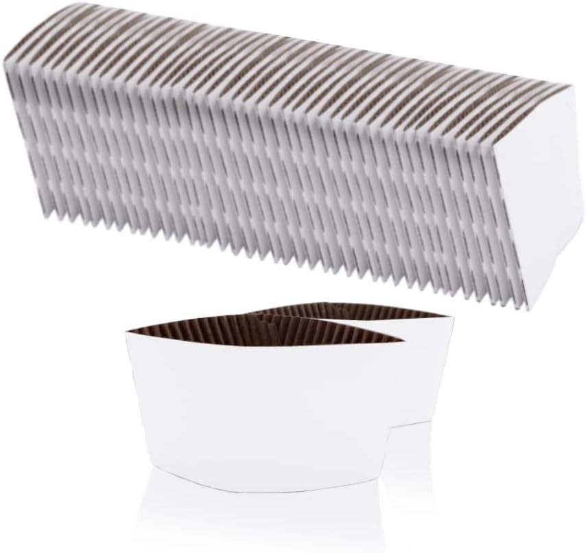 Disposable Coffee Cup Sleeves for Hot or Cold Drinks Paper Corrugated ...
