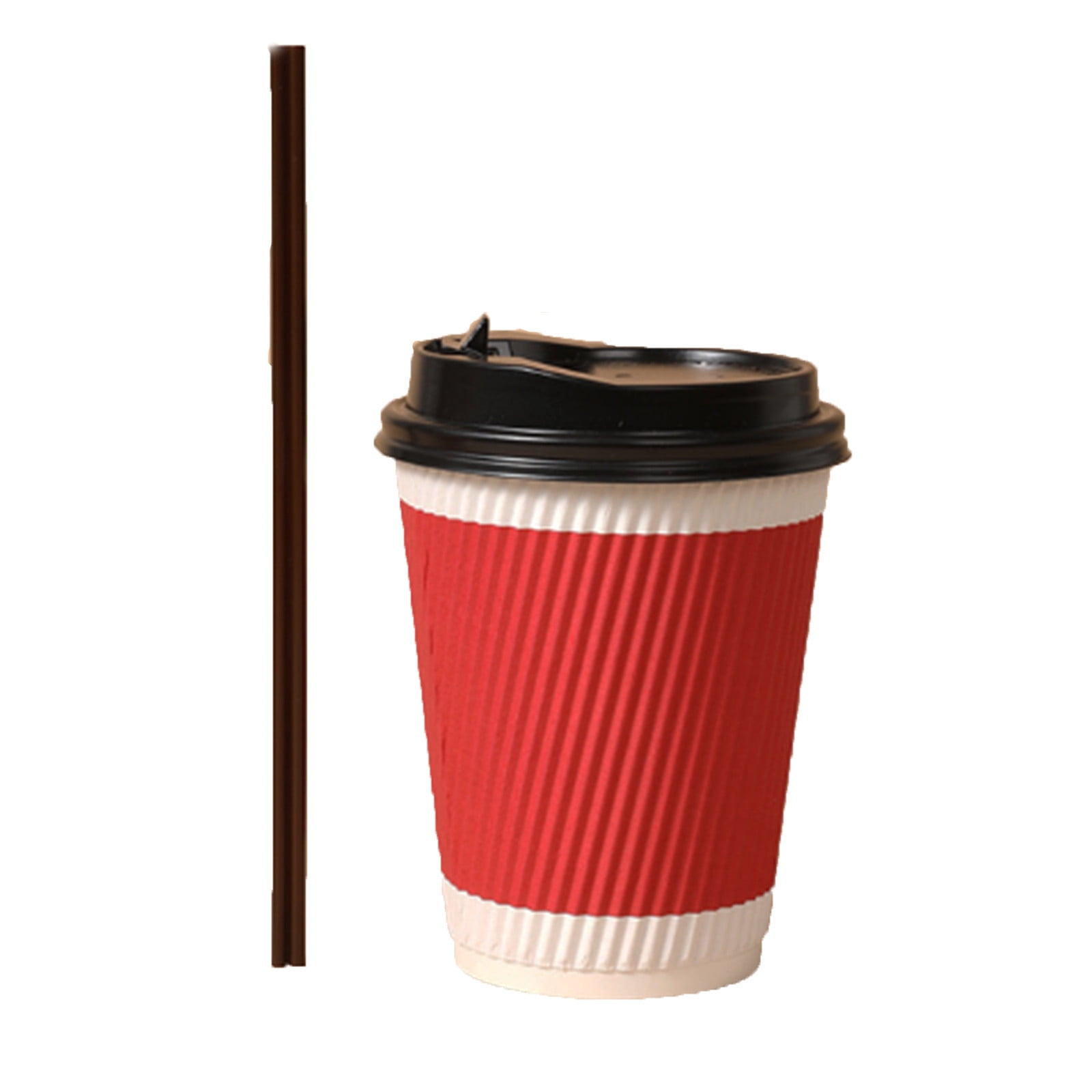 Disposable Coffee Cups with Lids & Stirrers, 40 Set 400ml/14 oz ...
