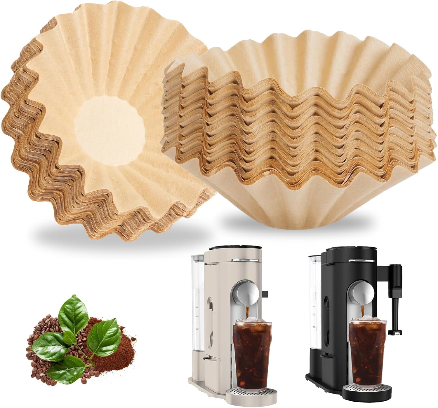 Disposable Coffee Paper Filter, Unbleached Coffee Filters Compatible ...