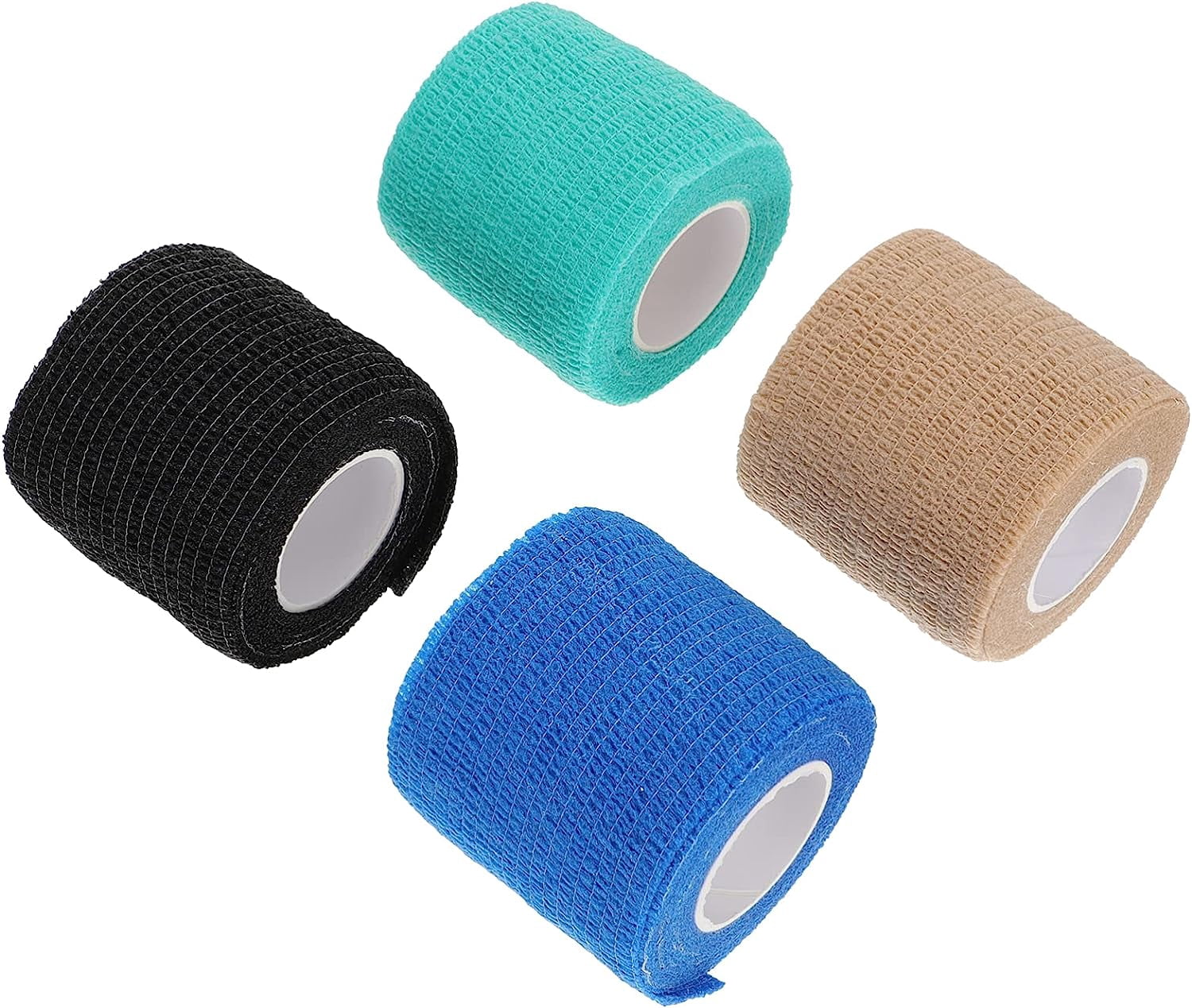 Disposable Cohesive Tattoo Grip Tape Wrap, 4pcs Black Elastic Bandage ...