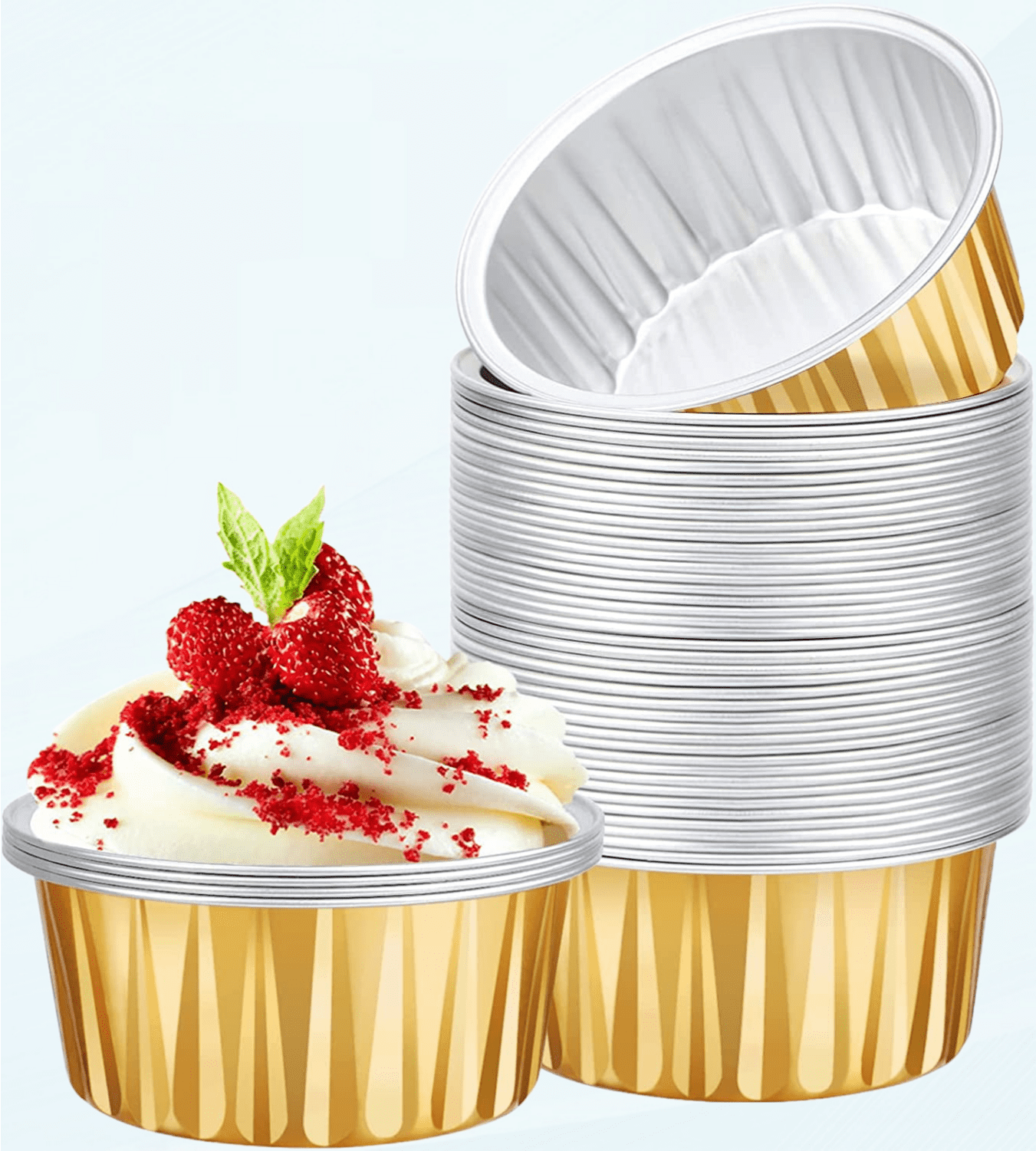 Disposable Creme Brulee Ramekins, 50pcs 5oz Baking Cups Ramekins ...
