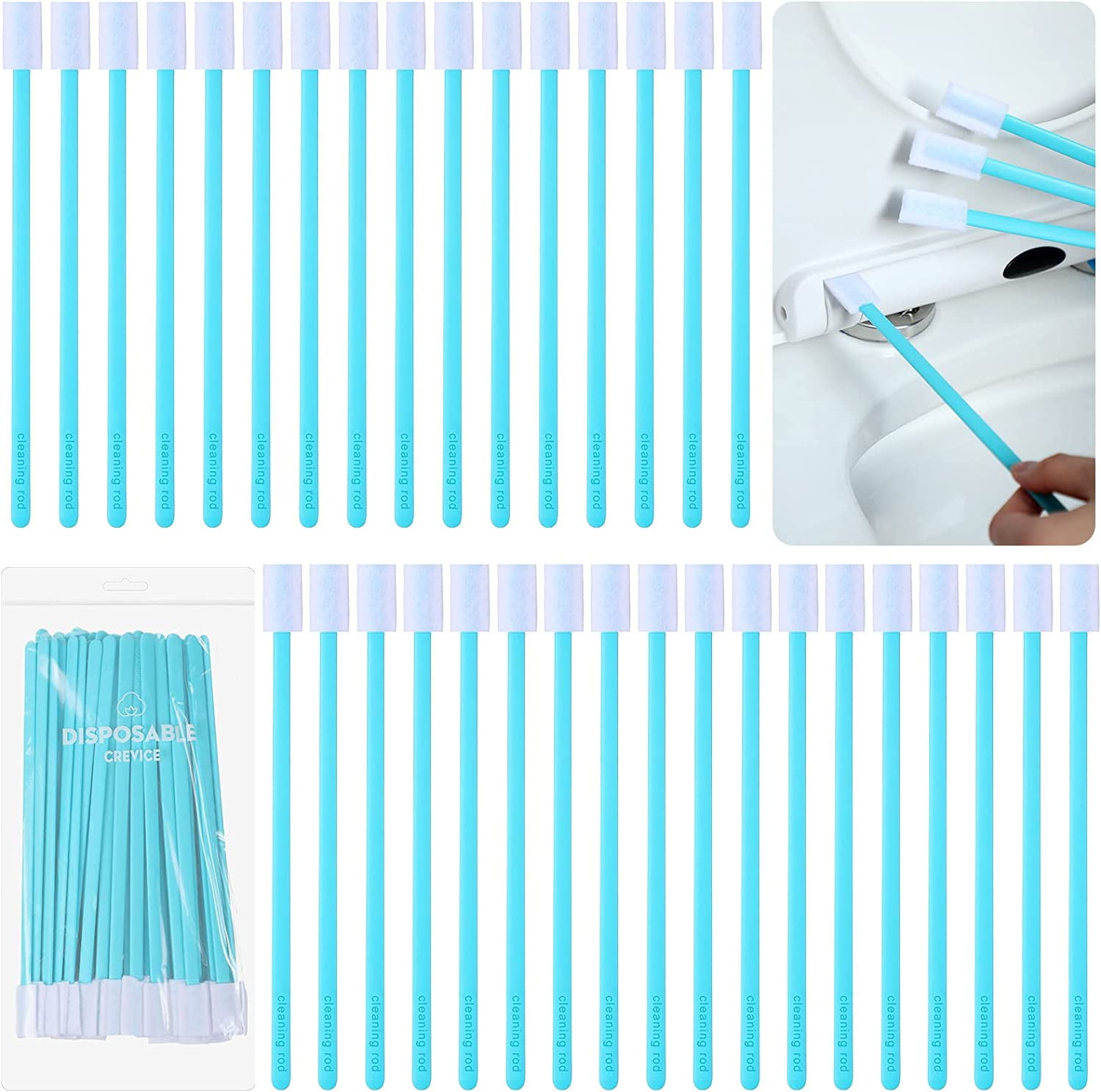 Disposable Crevice Cleaning Brushes Disposable Toilet Brush Cleaner ...
