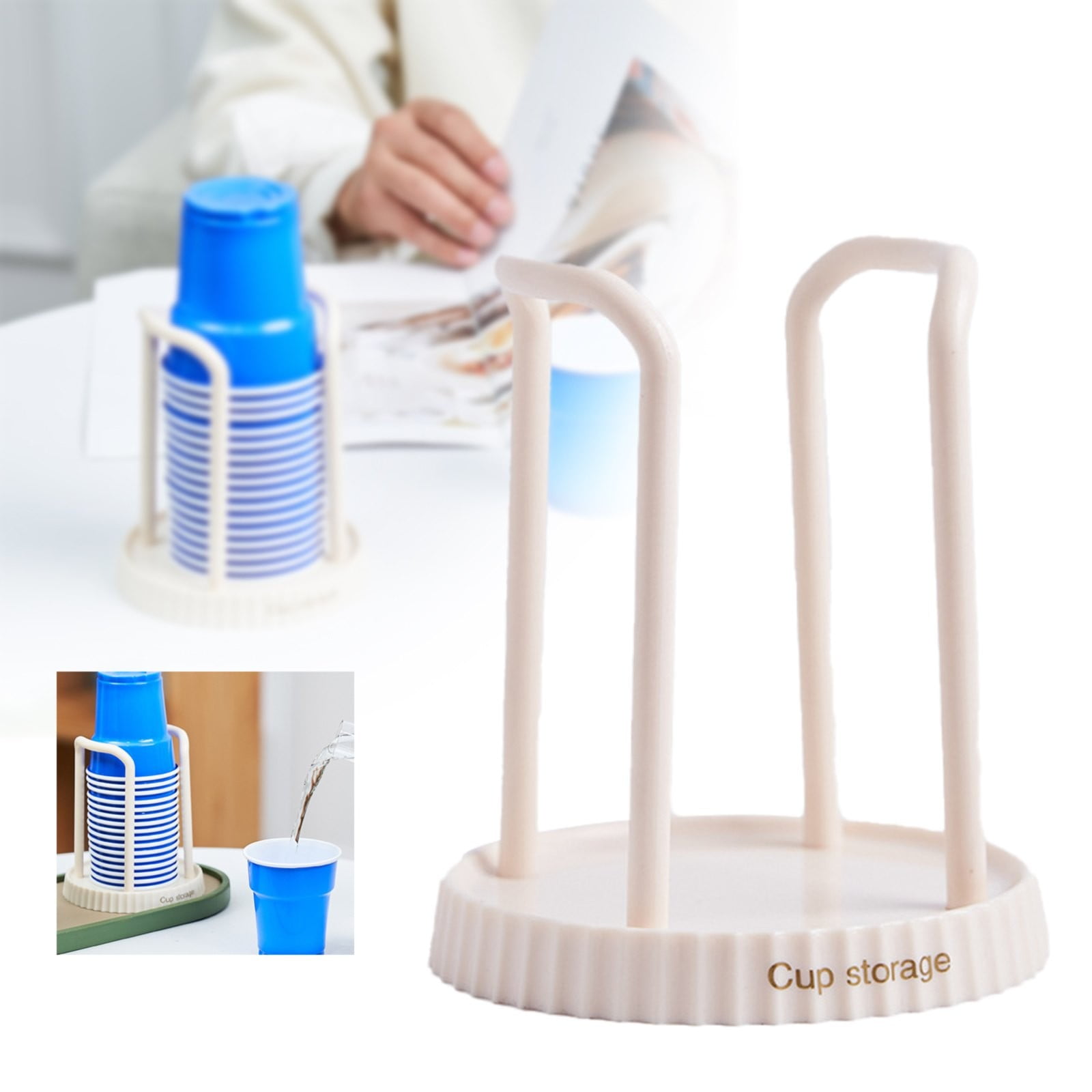 Disposable Cup Dispenser, Home Coffee Cup Holder, Cup Storage Rack ...