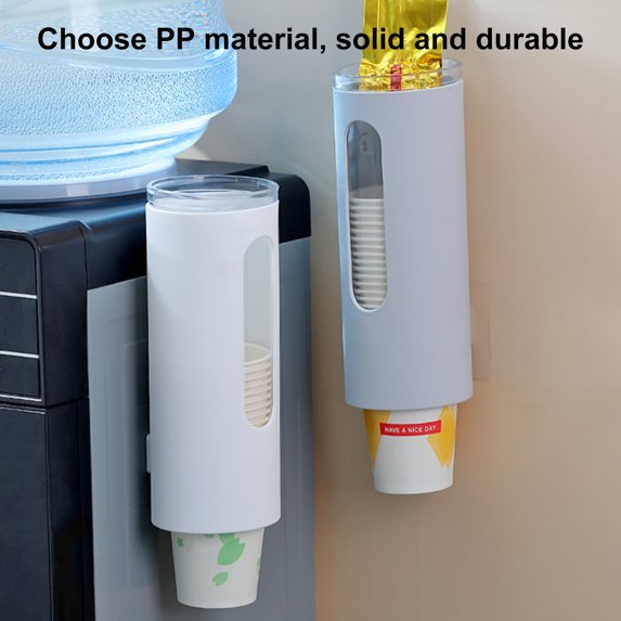 Disposable Cup Dispenser Space-saving Large Capacity Hygienic Smooth ...