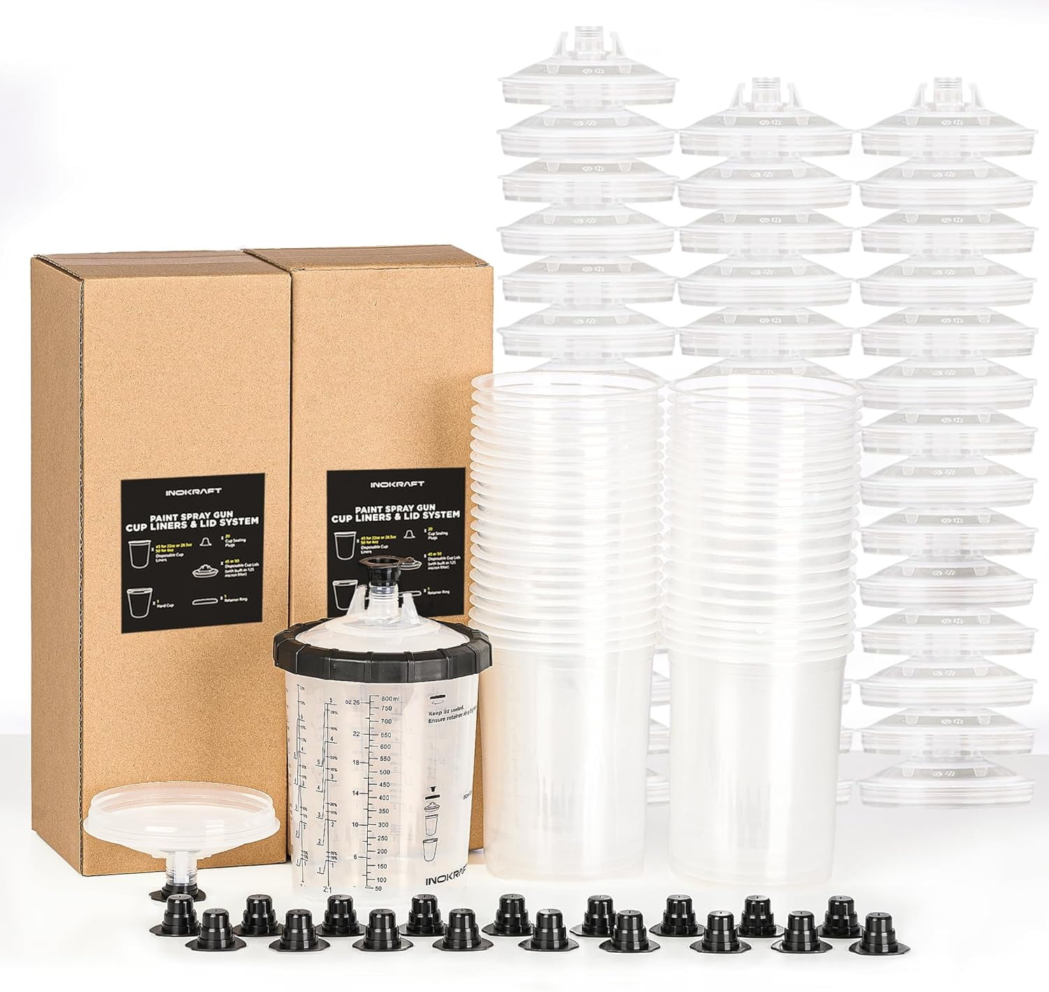 Disposable Cup, System for HVLP and LVLP , Large 28 Ounce (800ml) Kit ...