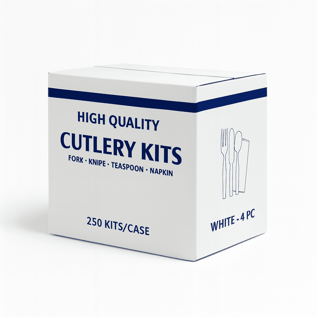 Disposable Cutlery Set with Napkin, Fork Spoon Knife Combo – Heavy Duty ...