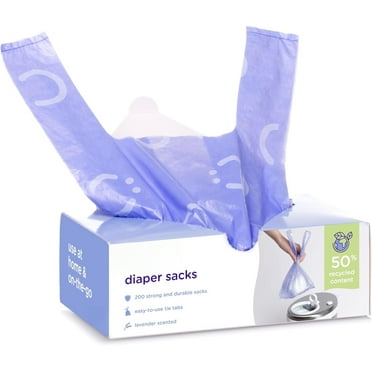 200 Count Ocean Water Scented Small Trash Bags Small Diaper Baggies for ...