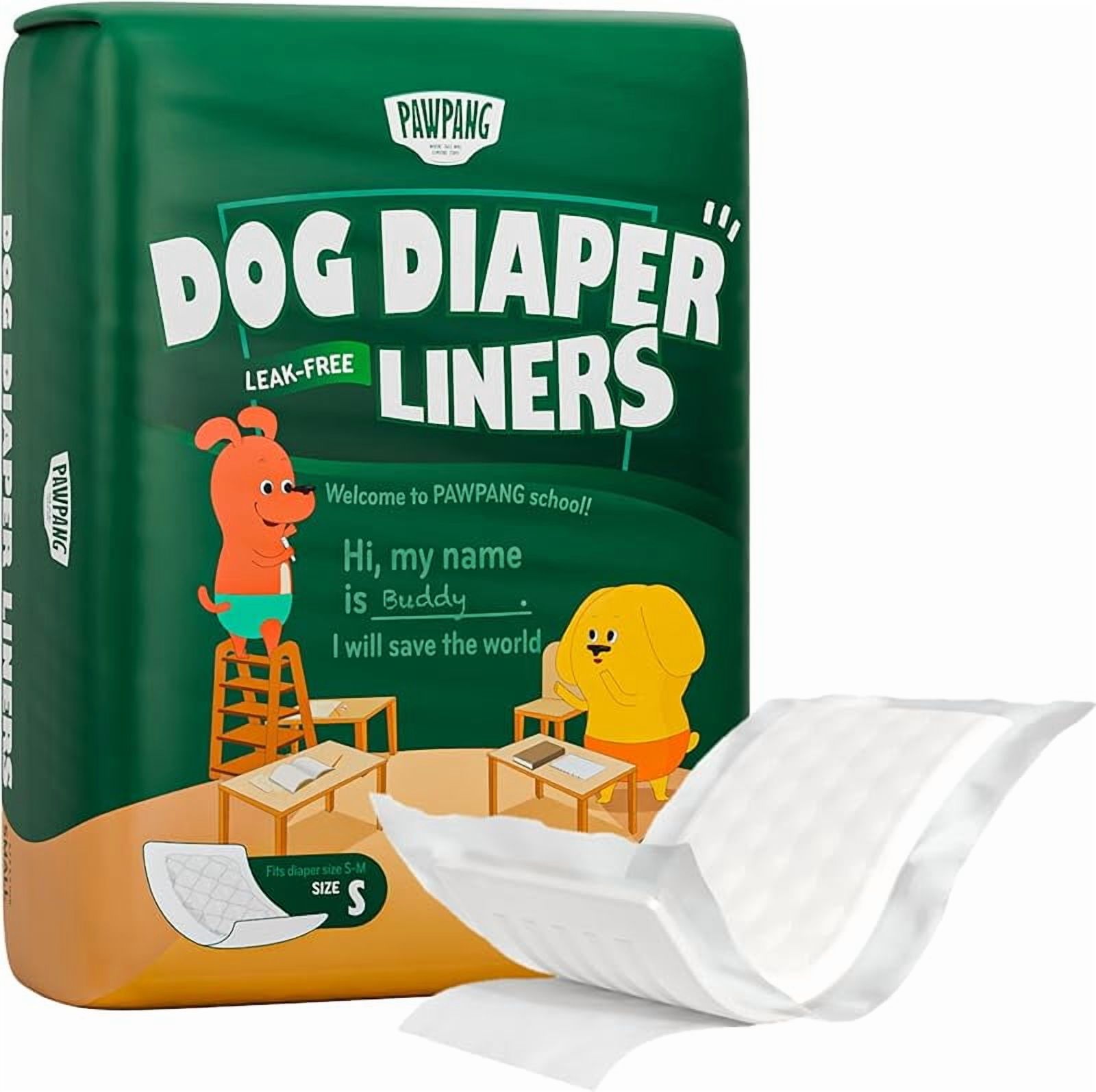 Disposable Dog Diaper Liners Booster Pads for Male & Female Dogs, 100ct ...