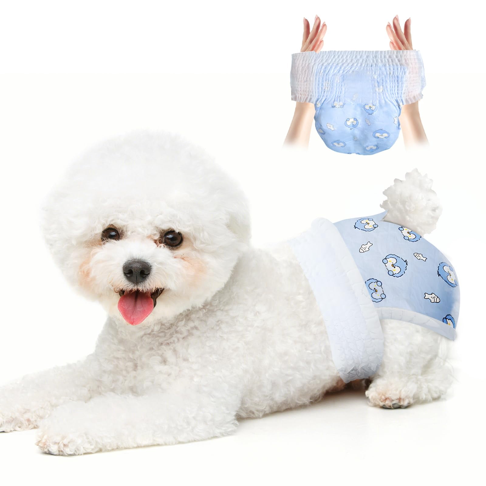 Disposable Dog Diapers 30Count Absorbent Soft Puppy Doggie Diapers for ...