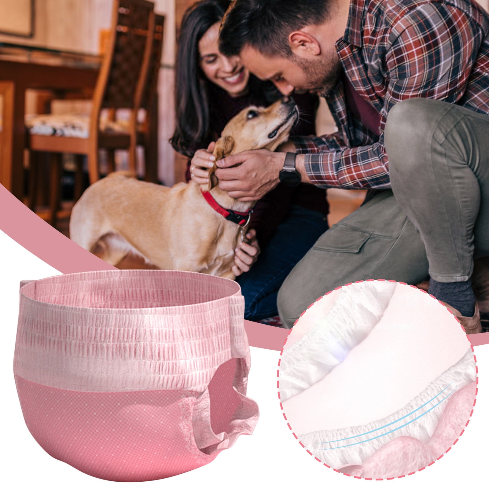 Disposable Dog Diapers for Females Pull Up, Thin Doggie Diapers for ...