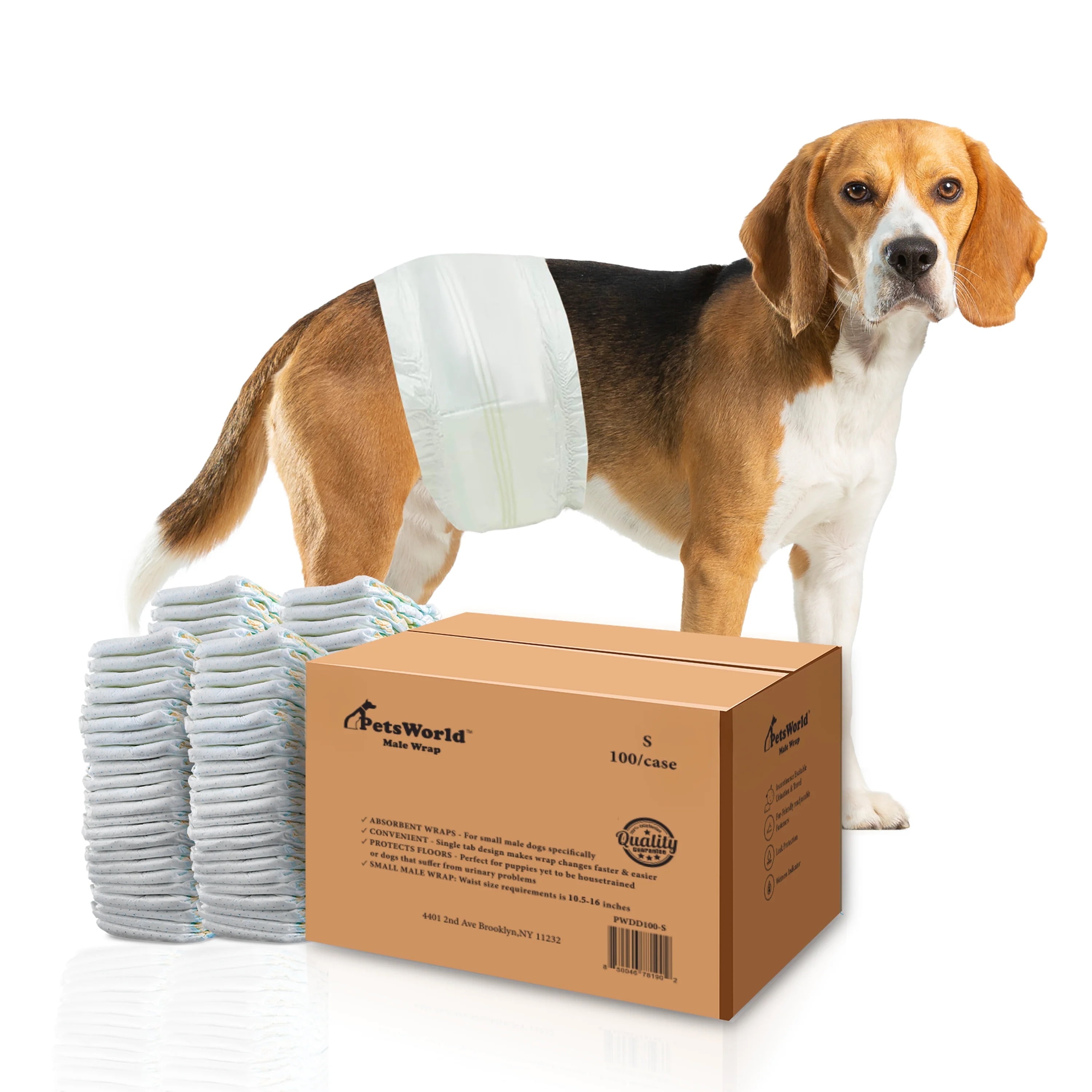 Disposable Dog Wraps for Male Dogs, Adjustable, Super Absorbent Diapers ...