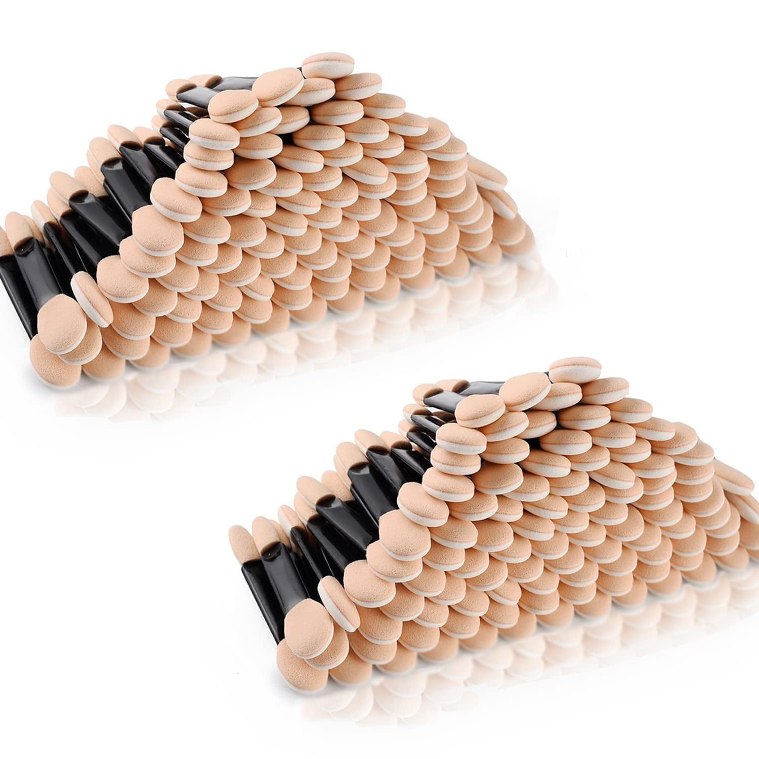 Disposable Dual Sided Eye Shadow Sponge Applicator Oval Tipped ...