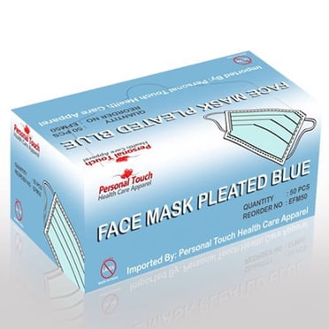 Blue Disposable Molded Face Masks (Pack of 50) - Walmart.com