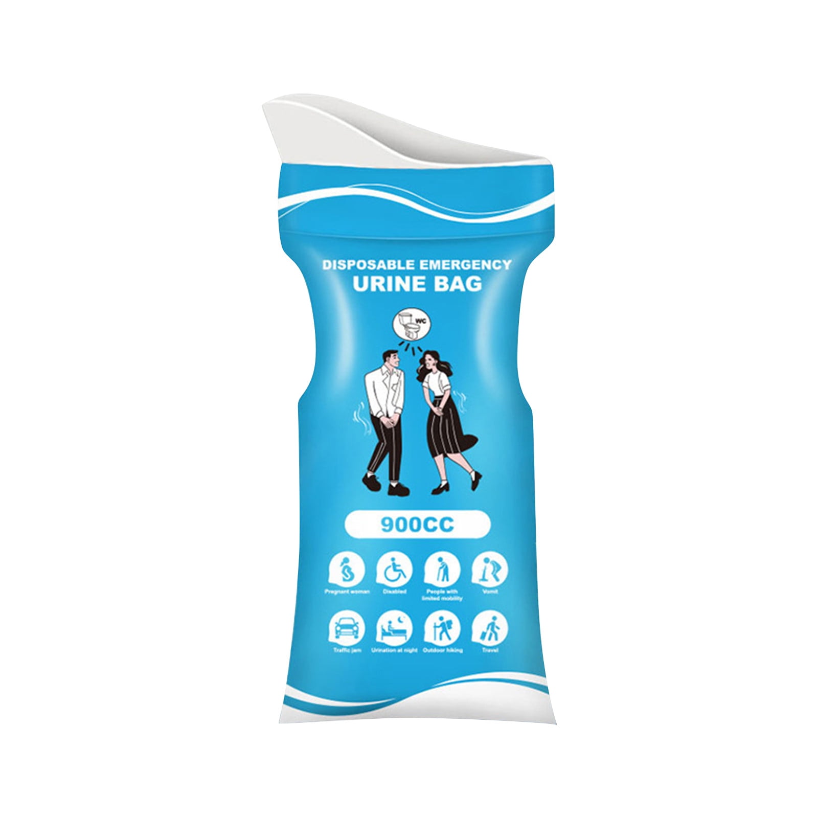 Disposable Emergency Urine Bag 900CC for Adults and Kids, Portable Leak ...