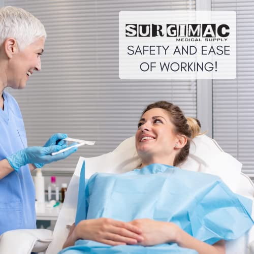 Disposable Exam Gowns Poly/Tissue Paper Gowns – Knee Length Patient ...