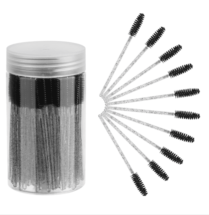 Disposable Eyelash Brush Set, 100 Disposable Lash Brushes, Mascara ...