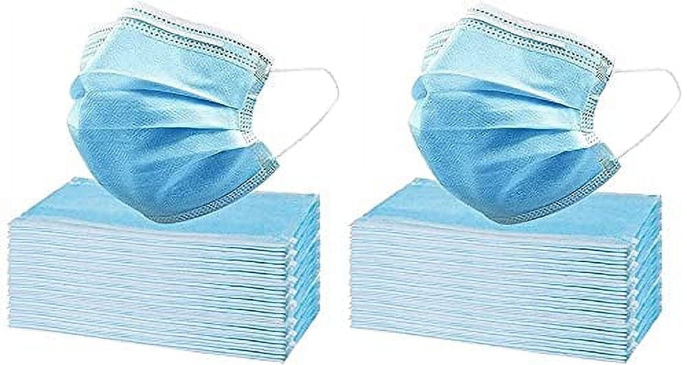 Disposable Face Mask, 3 Ply (100 Pcs) - Walmart.com