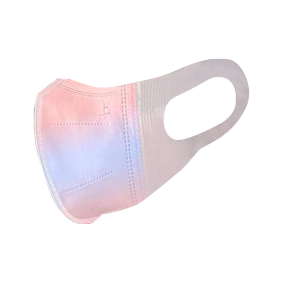 Disposable Face Mask, 3-Ply Protective, 10 Pack Gradient Pink Blue with ...