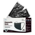 WeCare, Disposable Face Mask, 50ct, 3-Ply with Ear Loop Black - Walmart.com