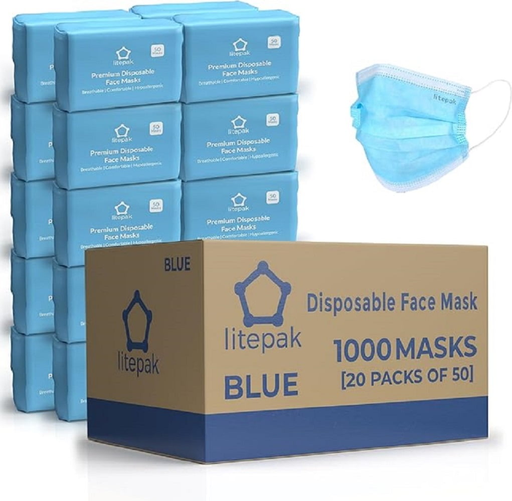 Disposable Face Masks - 1,000 PCS - for Home & Office - Breathable ...