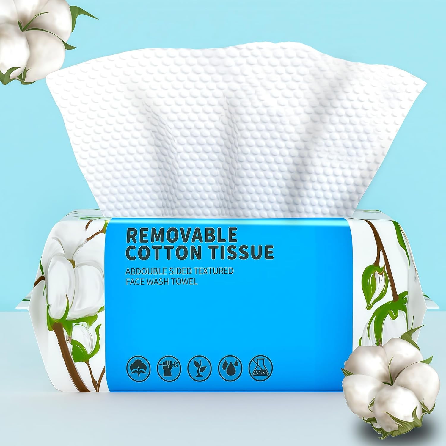 Disposable Face Towel 100 Count, Soft Cotton Clean Skin Face Towels ...