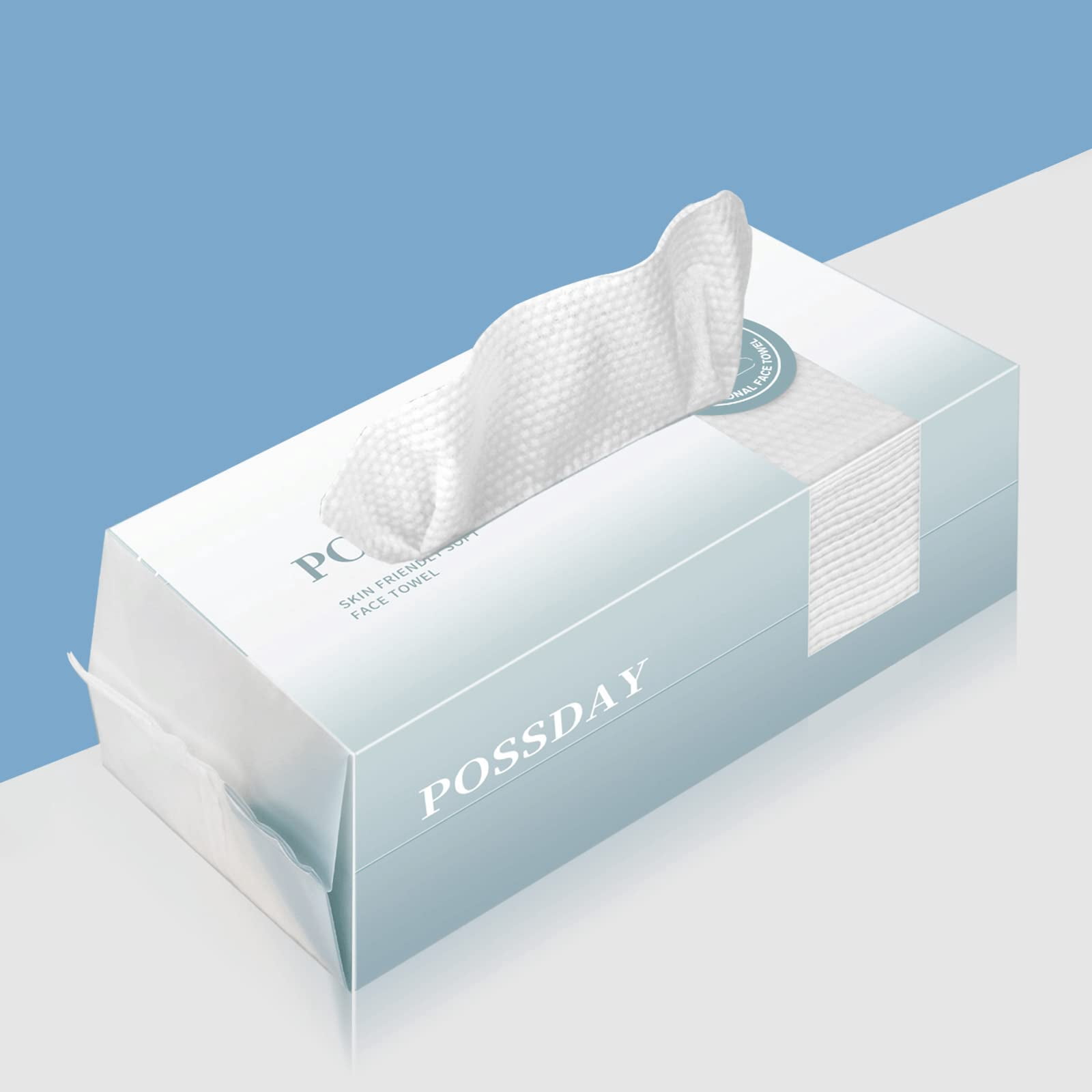 Disposable Face Towel, 60 MSF2 Count Soft Cotton Face Towel Dry Wipes ...