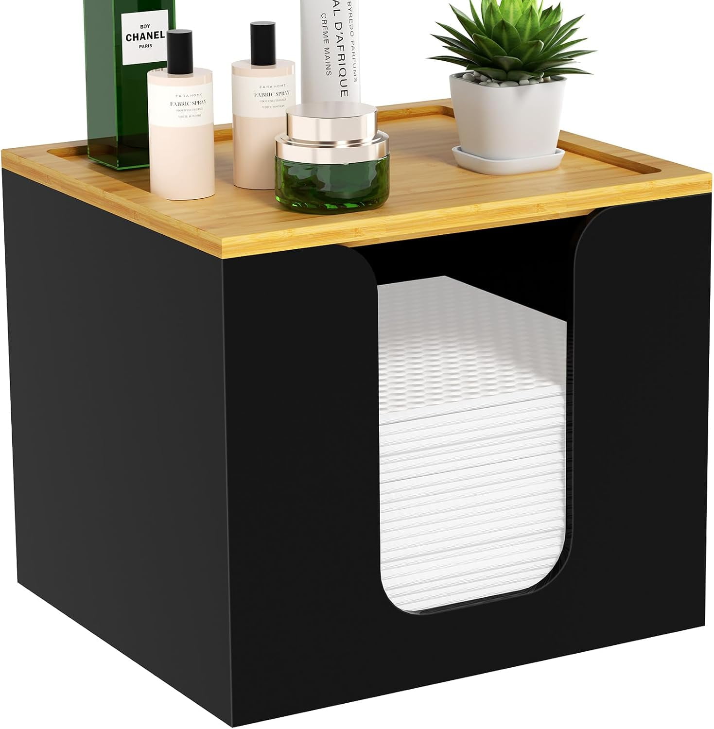 Disposable Face Towel Holder Box, Acrylic Facial Towel Container for XL ...