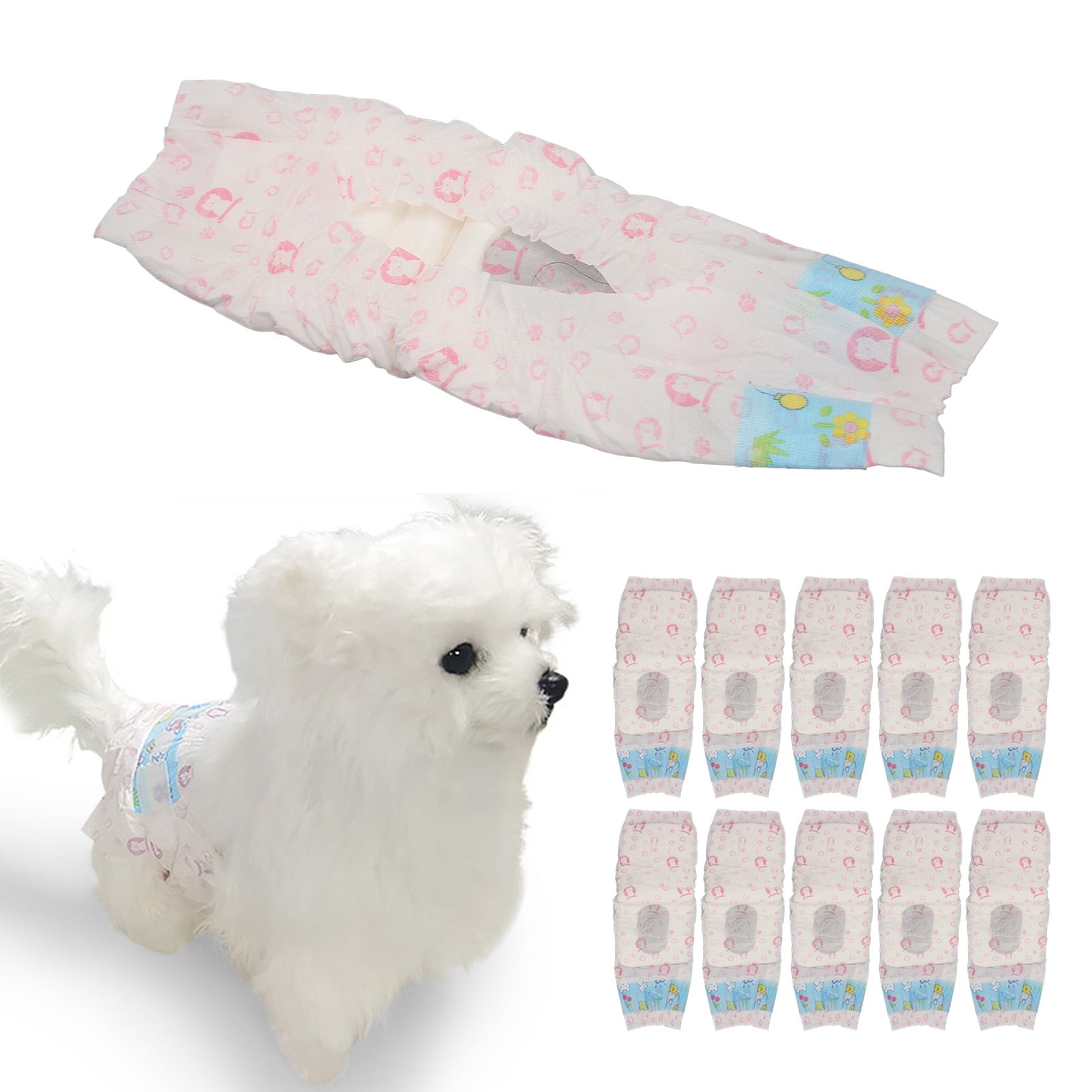 Disposable Female Dog Diapers XS Breathable Leak Proof Absorbent Puppy ...