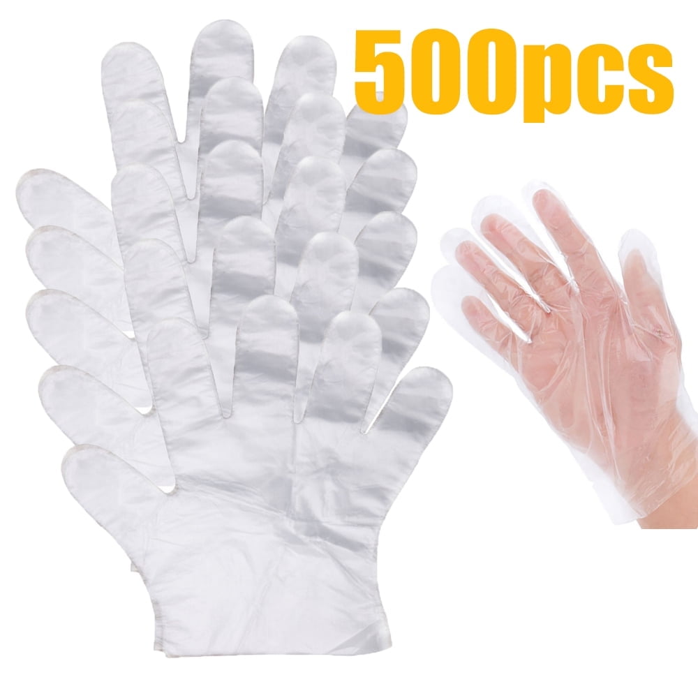 Disposable Food Prep Gloves - 500 Piece Plastic Food Safe Disposable ...