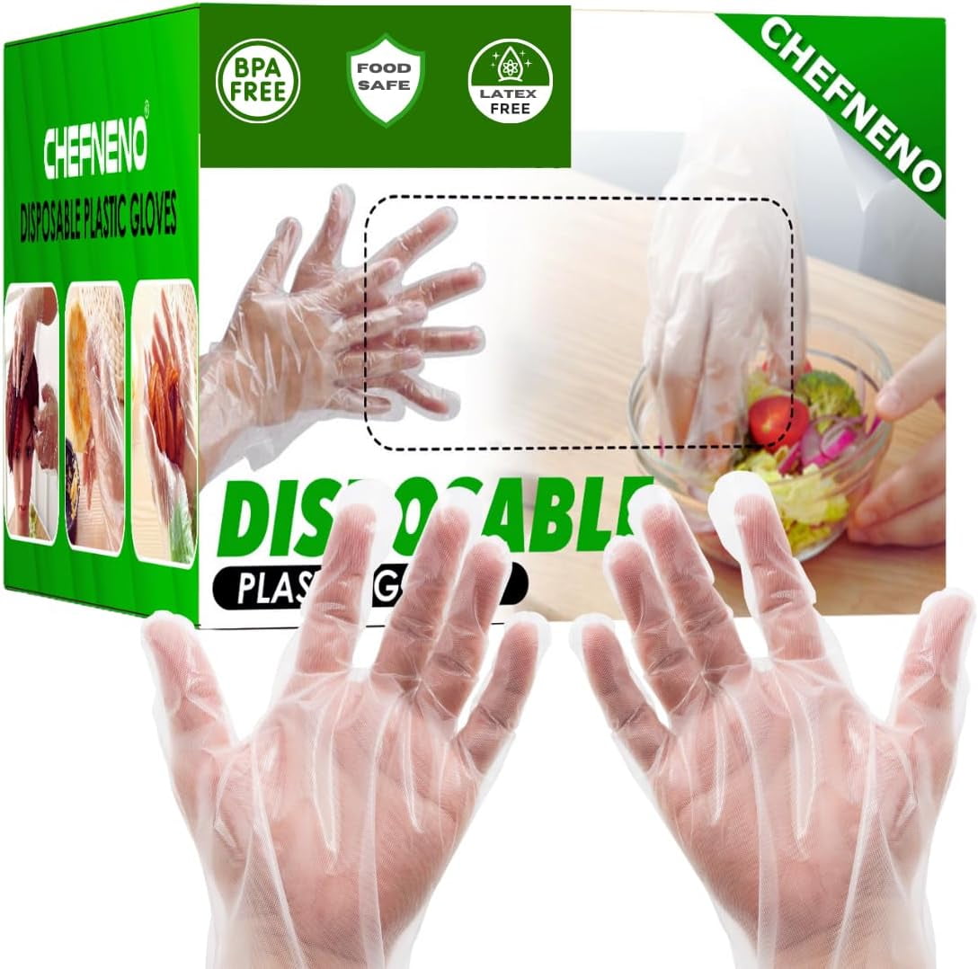 Disposable Food Prep Plastic Gloves (700 -1200 ct.) Cooking Cleaning Food Handling Latex ...