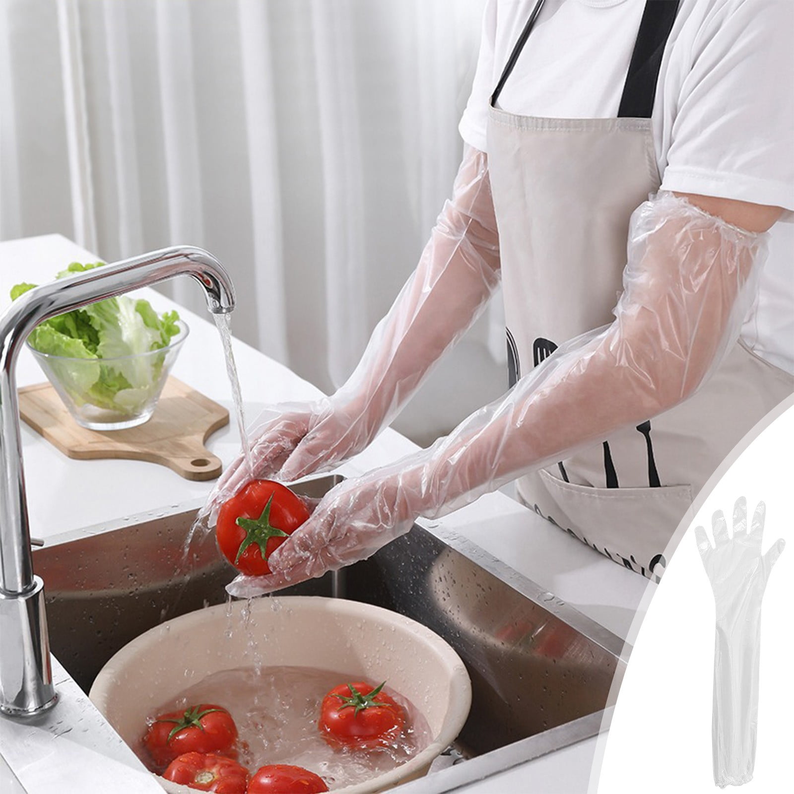 Disposable Gloves 60cm Extra Long Food Grade Arm Protection, Waterproof ...