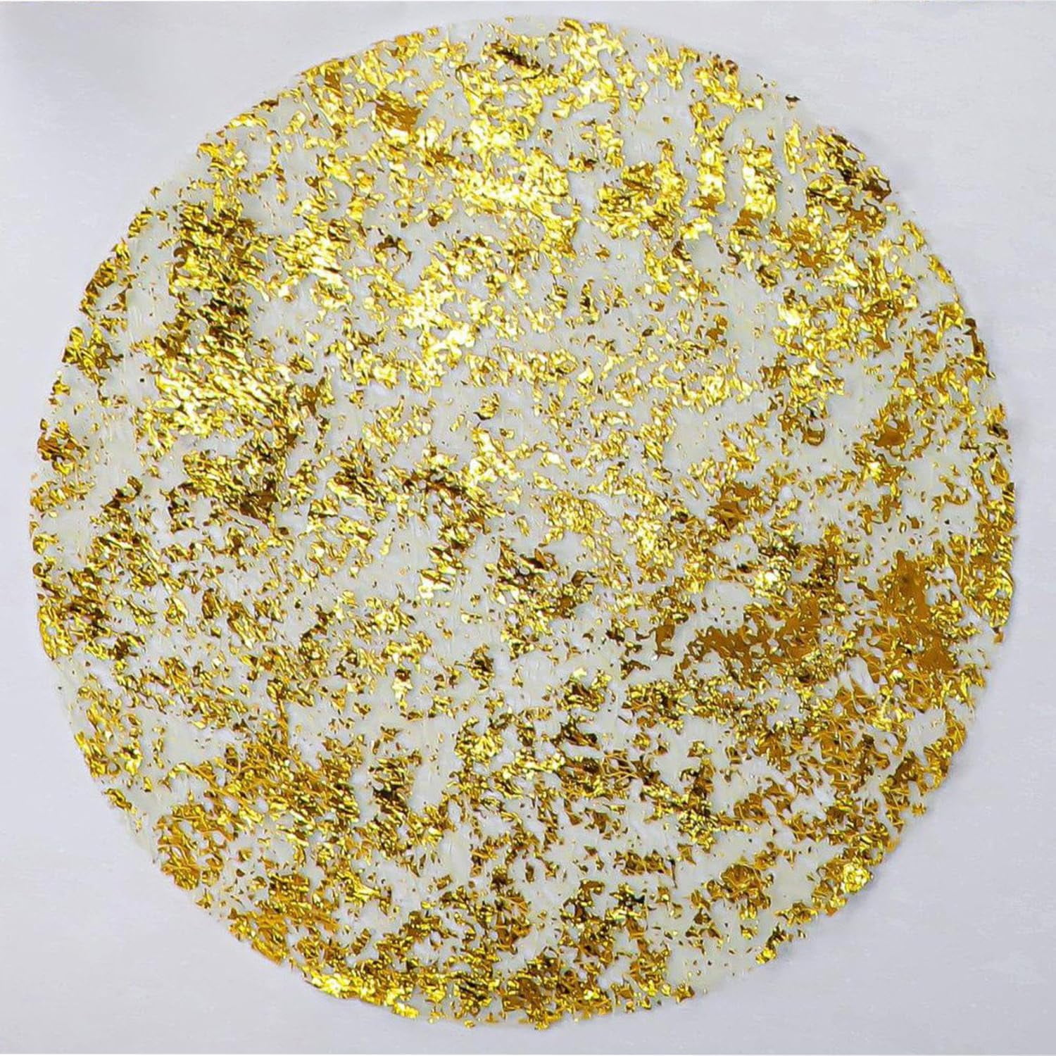 Disposable Gold Placemats Set of 100 Metallic Thin Mesh Round 13 Inch ...
