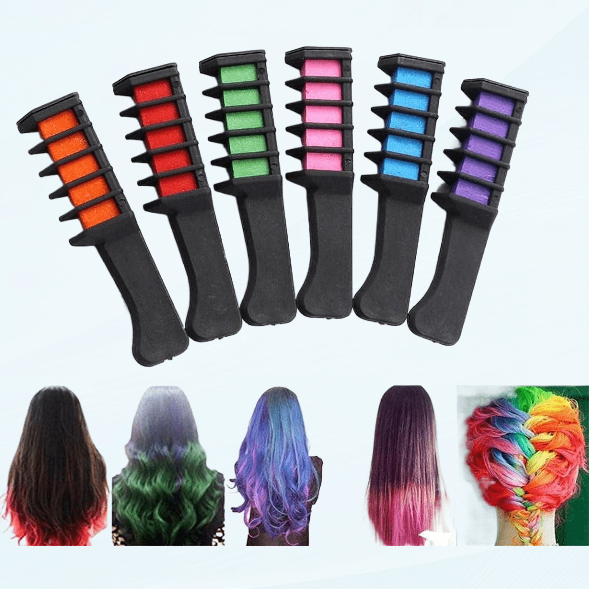Disposable Hair Chalk for Girls Kids 1Pc New Hair Chalk Comb Temporary ...