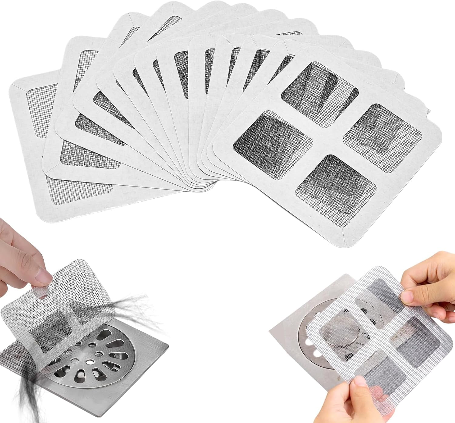 Disposable Hair Drain Stickers,100 PCS Floor Drain Sticker, Disposable ...