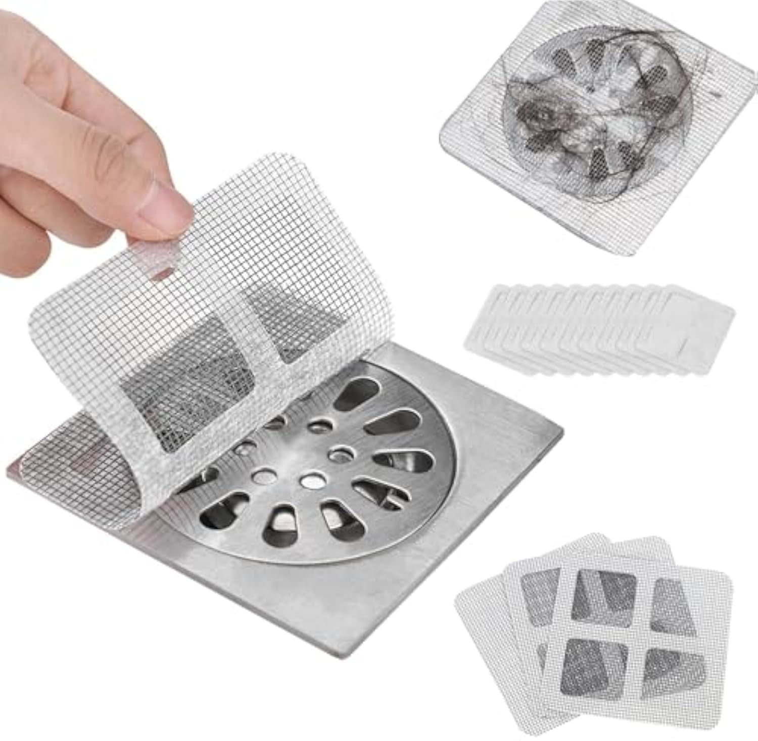 Disposable Hair Drain Stickers, 2025 Upgraded Disposable Floor Drain ...