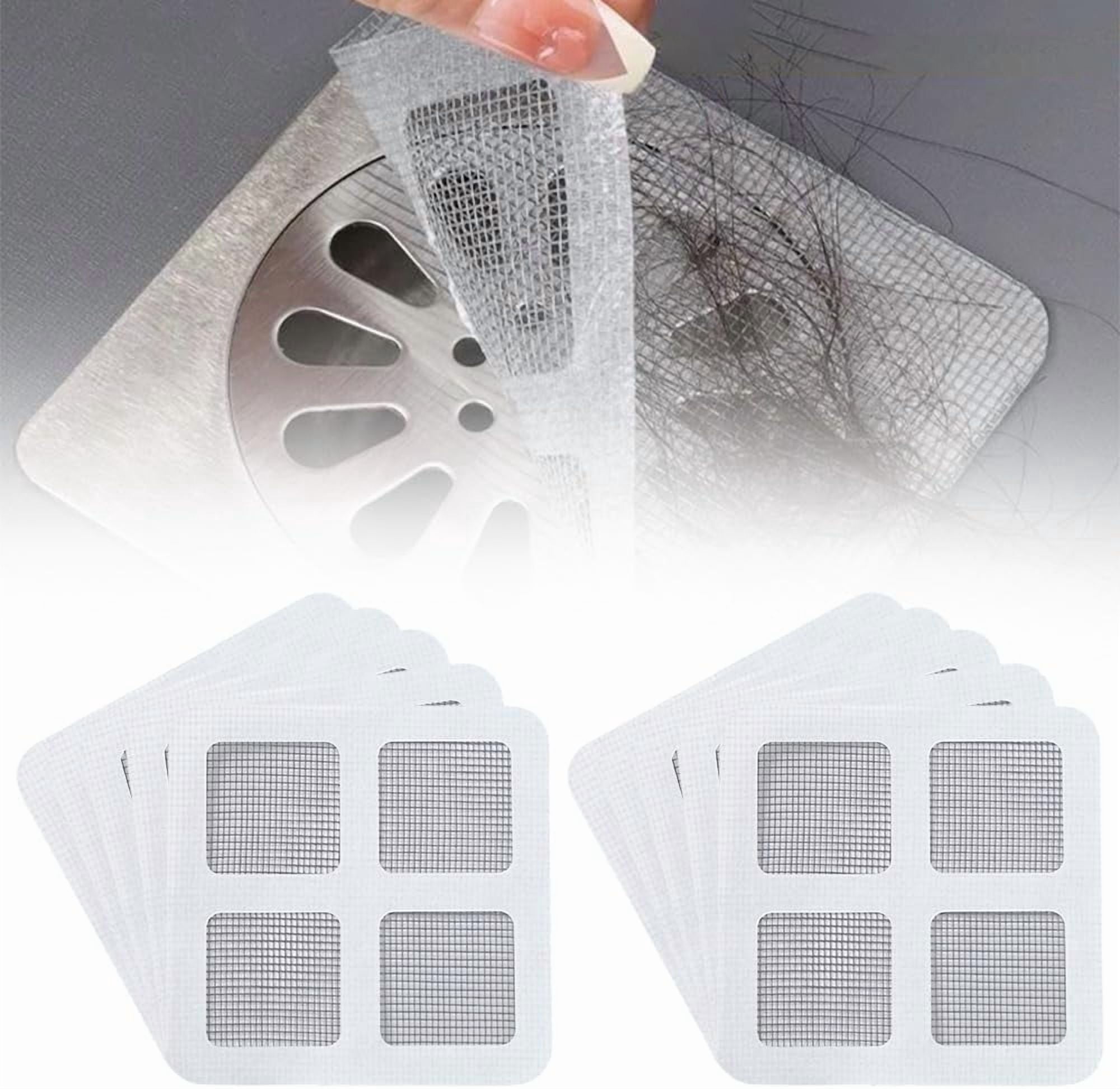 Disposable Hair Drain Stickers, 4" X 4" Disposable Drain Hair Catcher ...
