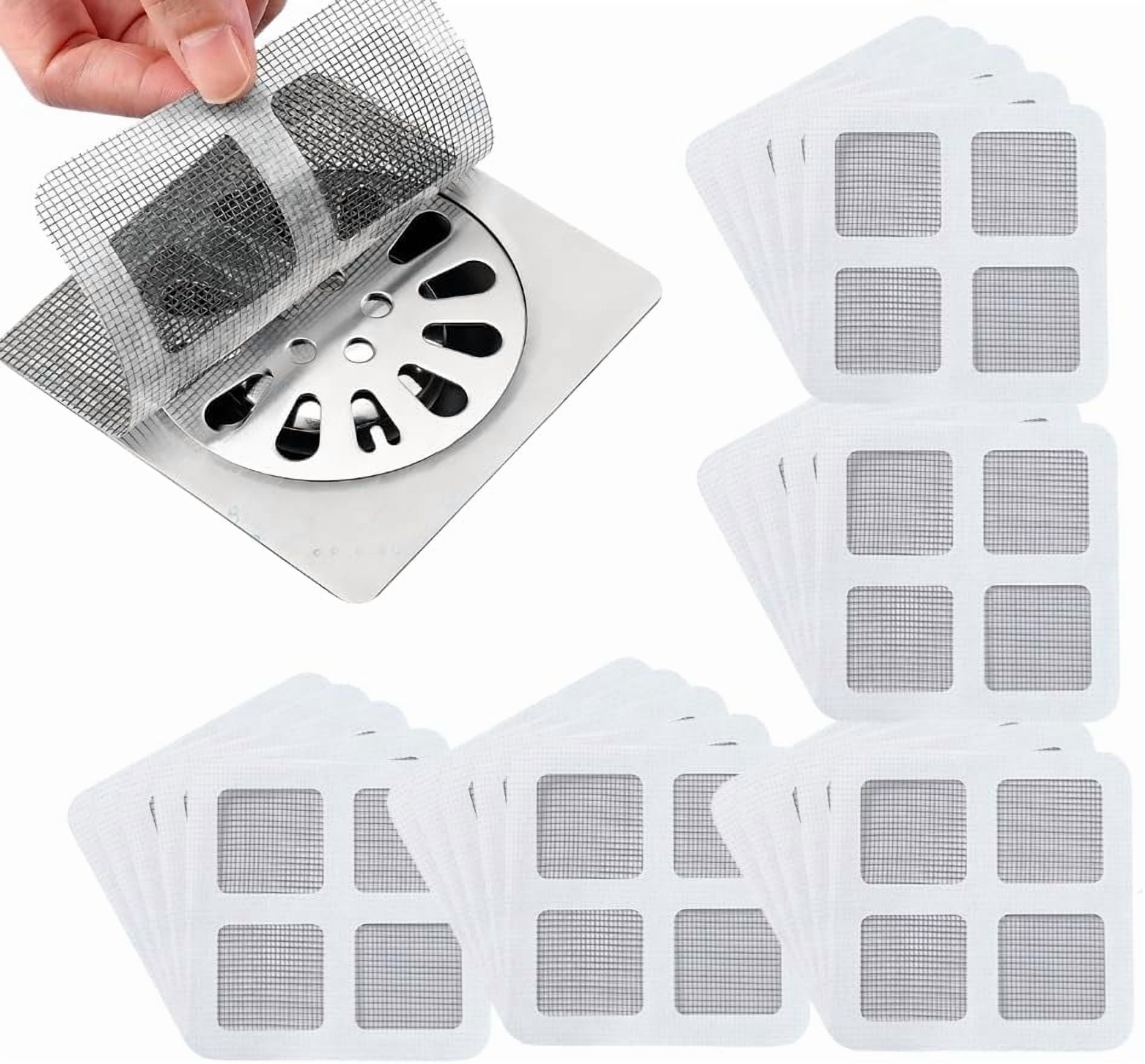Disposable Hair Drain Stickers, 4" X 4" Disposable Drain Hair Catcher ...