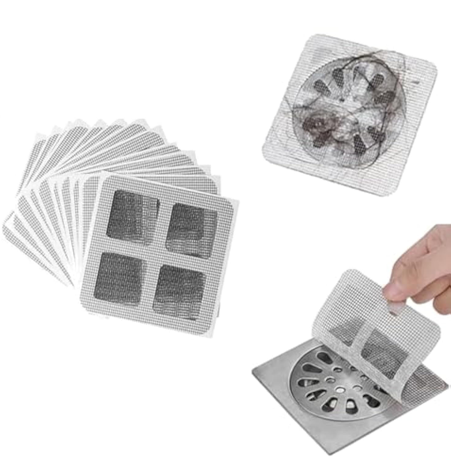 Disposable Hair Drain Stickers, Shower Drain Cover Hair Catcher ...