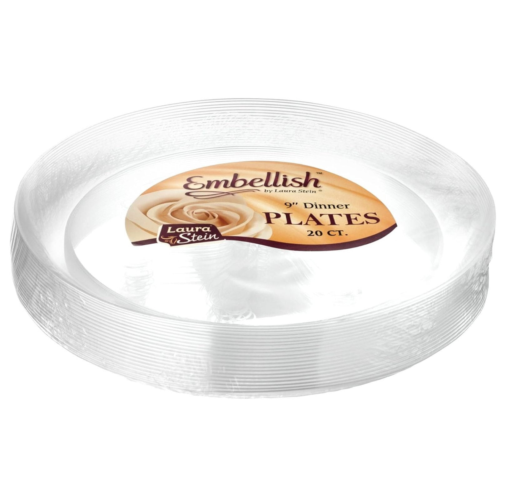 Disposable Heavy Duty Plastic 9 Inch Dinner, Luncheon Plates, 60 Count ...