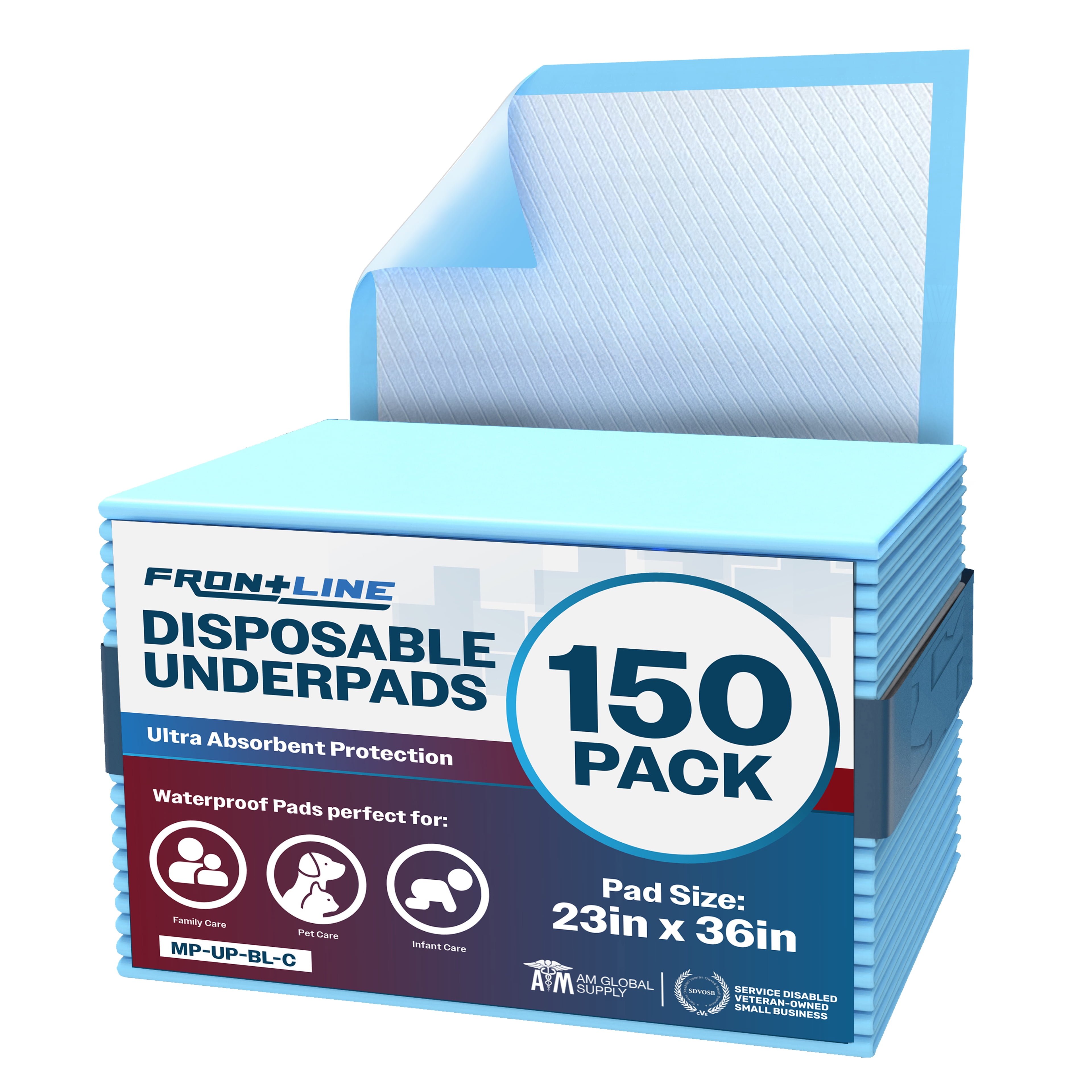 Disposable Incontinence Underpads 23'' X 36'' 150 Count Super Absorbent ...