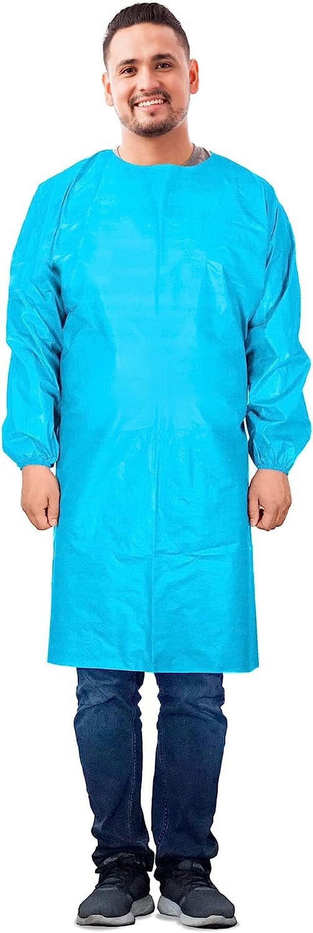 Free Shipping! Disposable Isolation Gown, X-Large. 25 Pack Blue 2 Mil ...