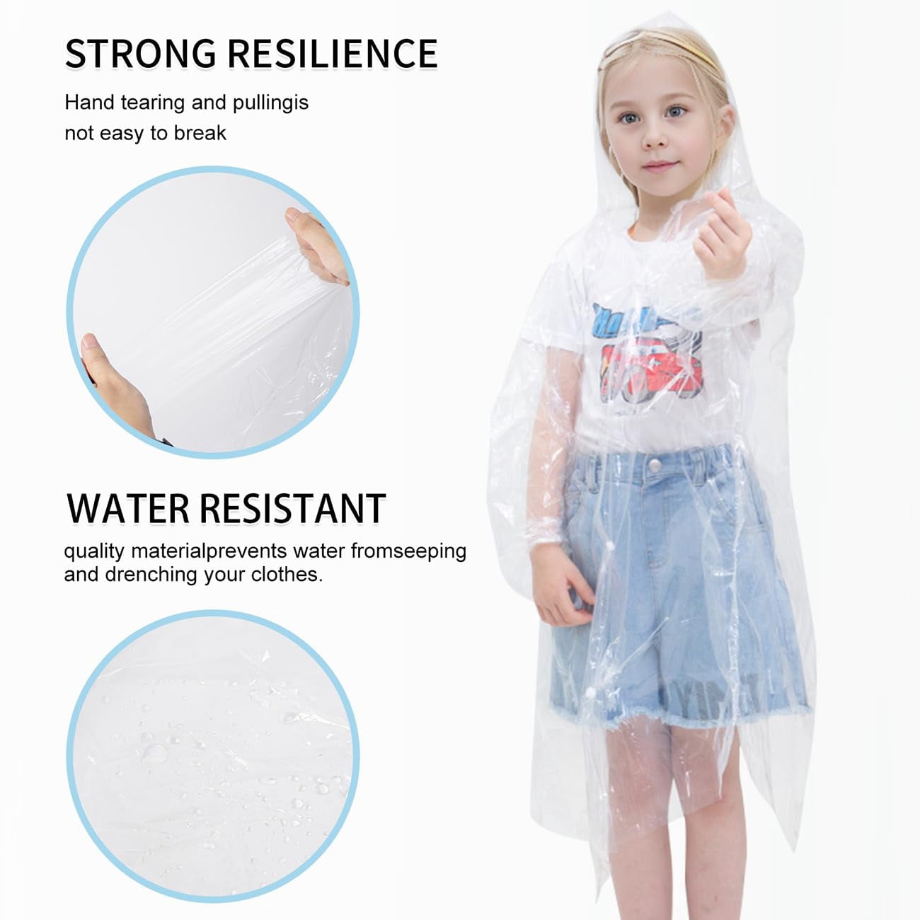 Disposable Kids Raincoats(10 Pack),Individually Wrapped, Colourful ...