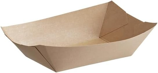 Disposable Kraft Paper Food Trays, 3 Lb Kraft Food Large Serving Boats ...