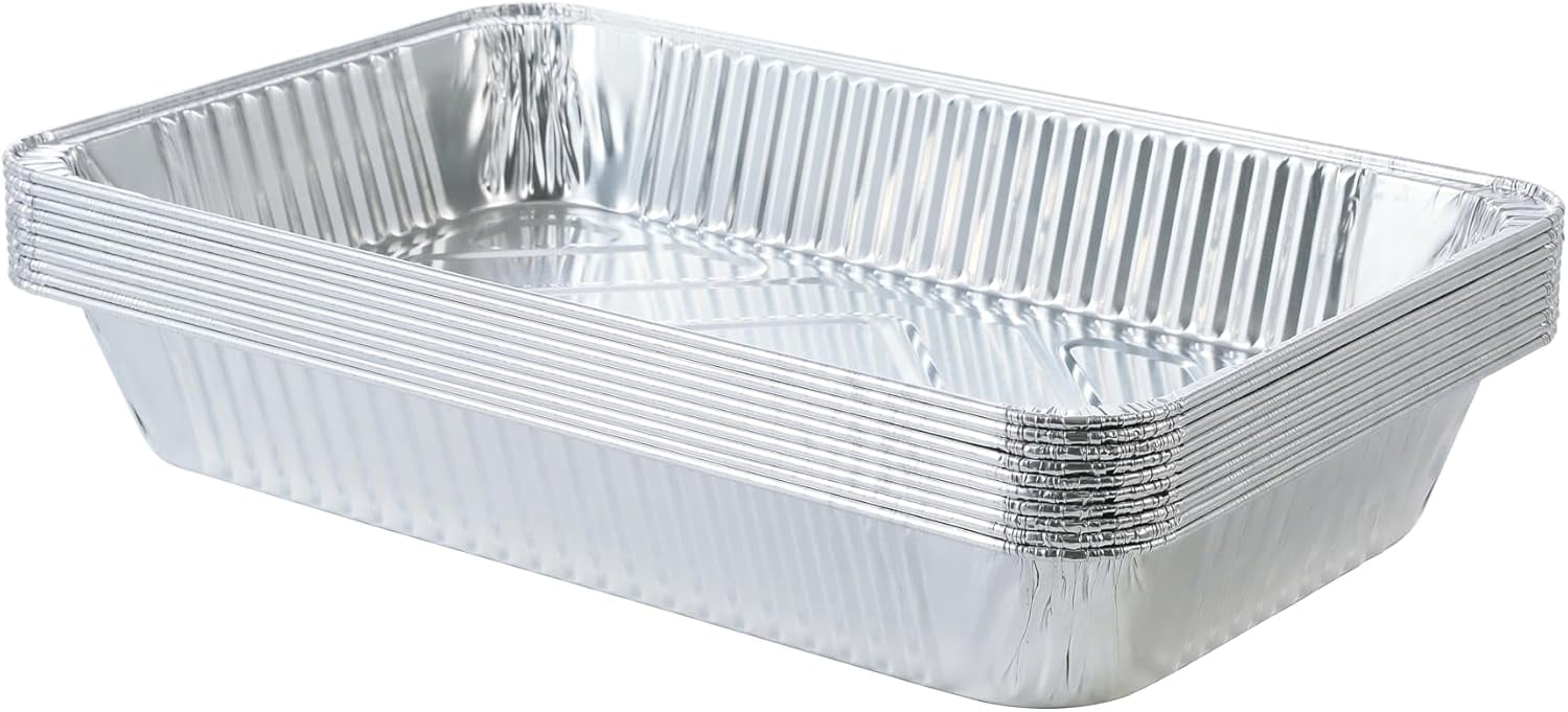 Disposable Large Aluminum Pans (20 Pack) Full Size Roasting & Baking ...