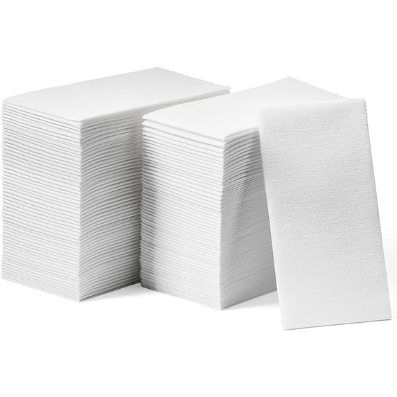 Disposable Linen-Feel Guest Towels - 12" x 17" Cloth-Like Hand Towels ...