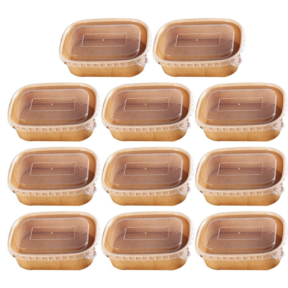 Disposable Lunch Box 20 Pcs Salad Packaging Boxes Single Cell Container ...